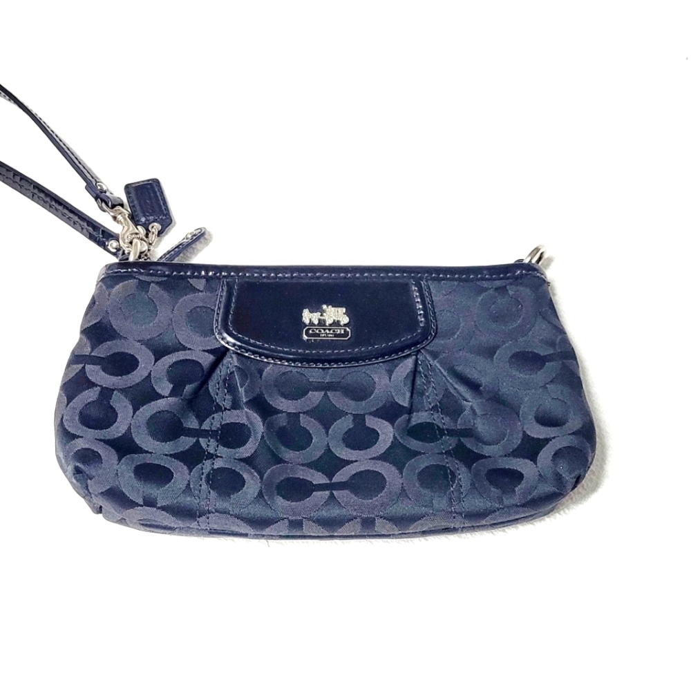 Coach Signature Black Patent Leather And Black Fabric… - Gem